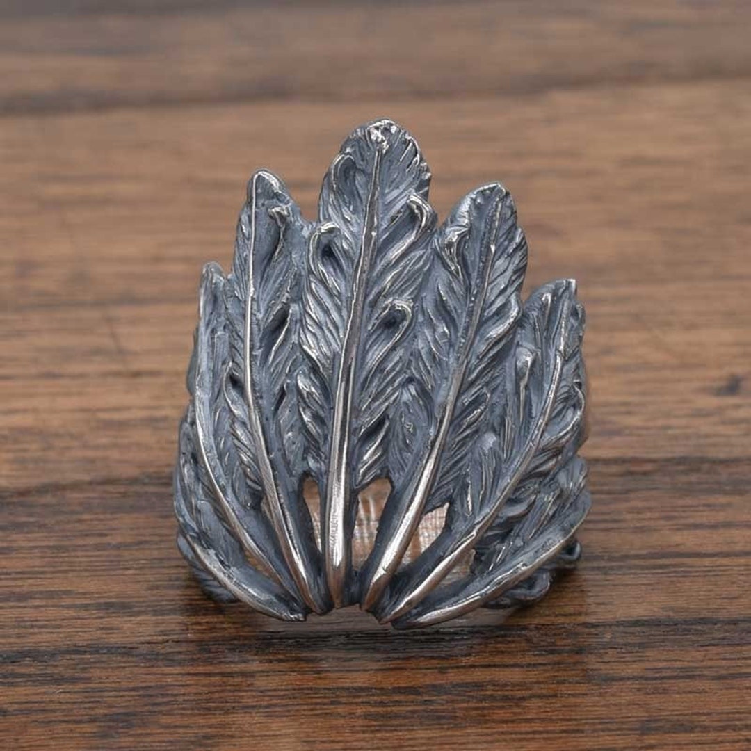 War Bonnet Ring,delicate Hand Carving,openwork,925,solid Sterling ...