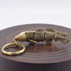 Movable BIG FISH Keyring,keyholder,fish,movable,gift,delicate Hand ...