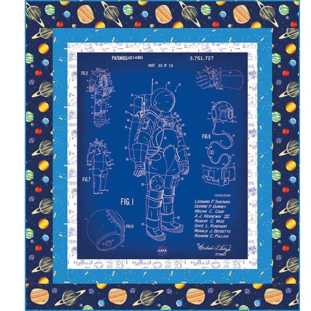 NASA Spacesuit Panel Quilt Kit, Outer Space Fabric (56" X 63") - Etsy