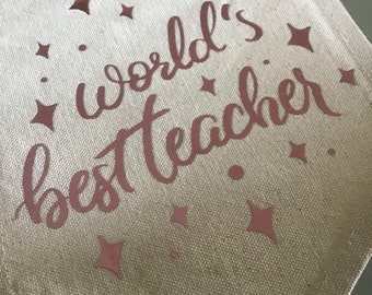 Best Teacher Banner - Etsy