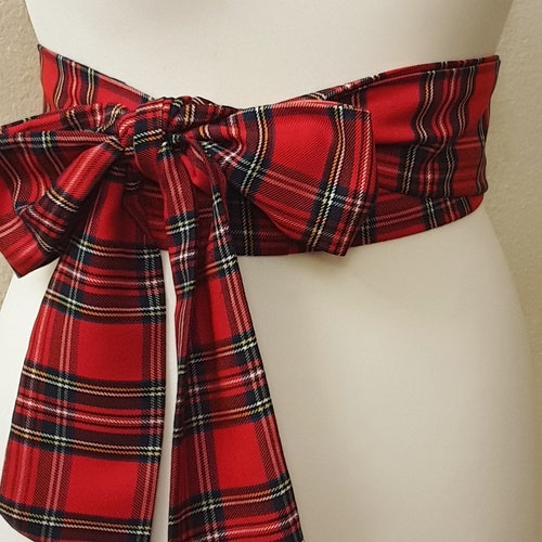 Women's Red Tartan Sash Scottish Tartan Plaid Sashes - Etsy