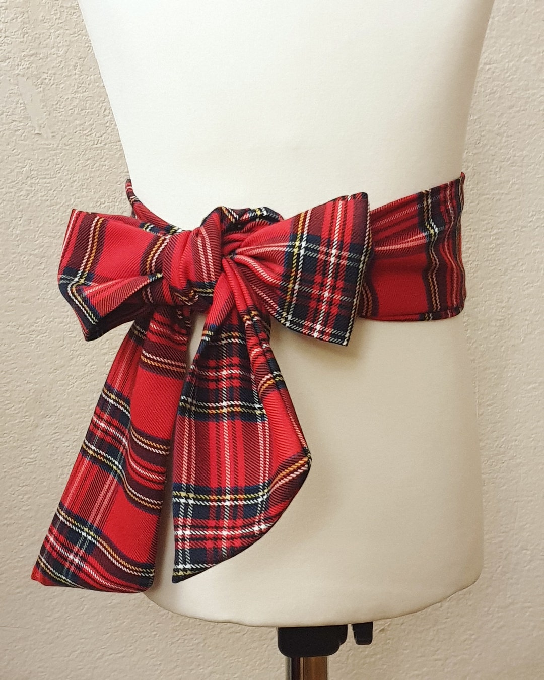 Children's Red Tartan Girl's Sash, Scottish Plaid Sashes, Belt, Wedding ...