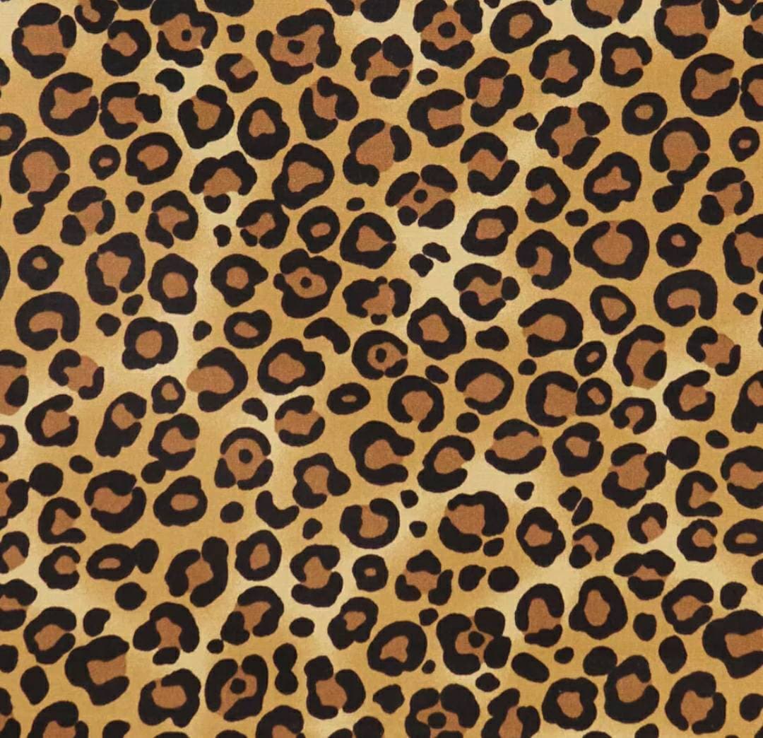 Leopard Spots Animal Skin Print 100% Cotton Poplin Fabric by Rose ...