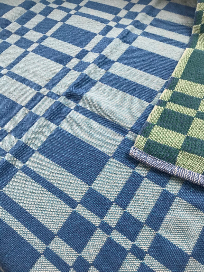Handwoven Double Weave Blanket/throw Baby Blanket/lap Blanket 100% Soft ...