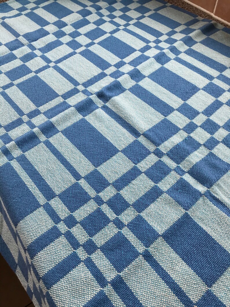 Handwoven Double Weave Blanket/throw Baby Blanket/lap Blanket 100% Soft ...