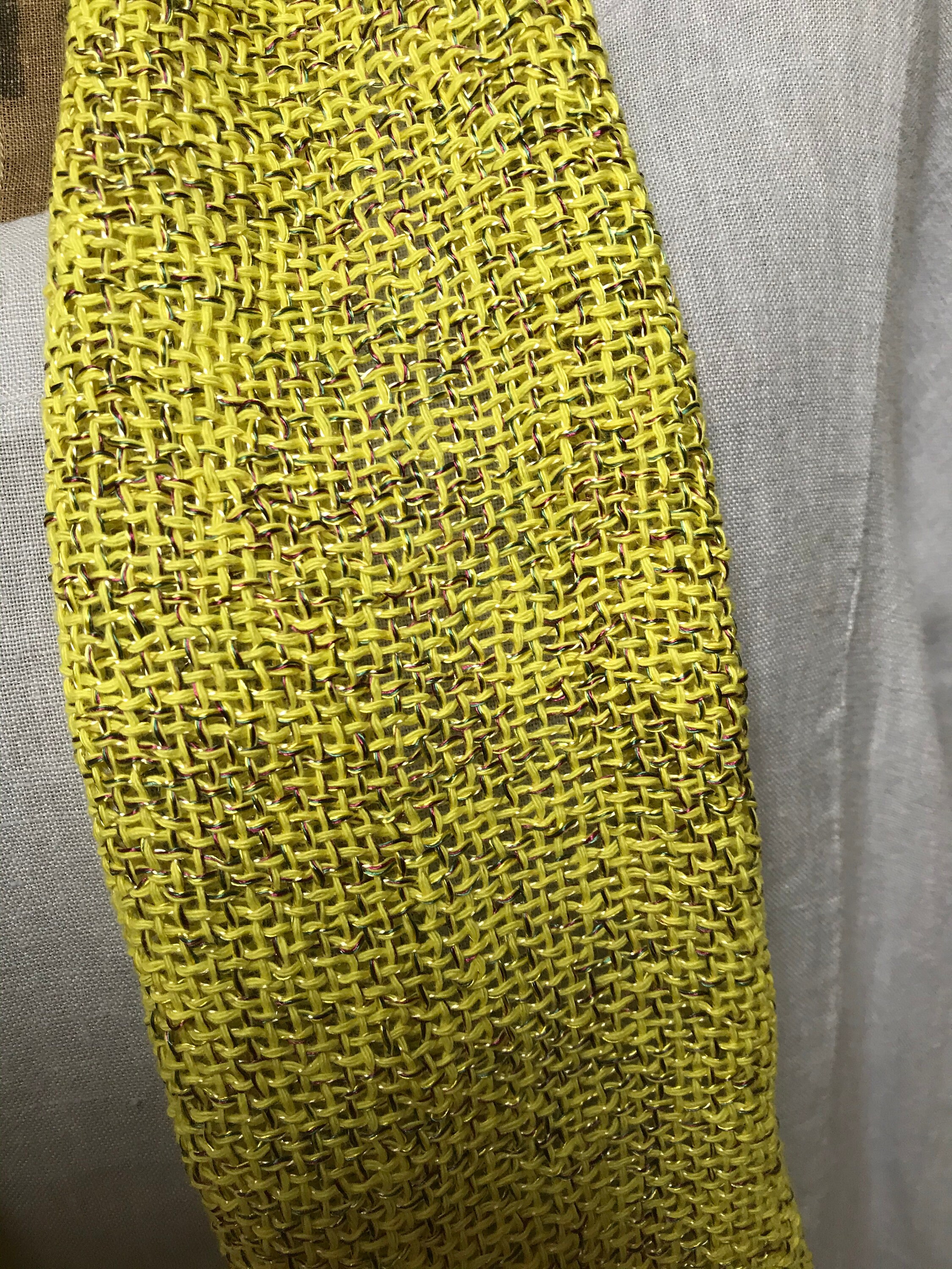 Beautiful Open Weave Handwoven Scarf in Vivid Canary Yellow - Etsy