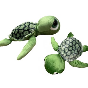 12" | 30cm Big Eye Green Sea Turtle Plush Stuffed Toy | Emotional ...