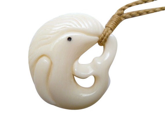 Humpback Whale Bone Fish Hook Pendant