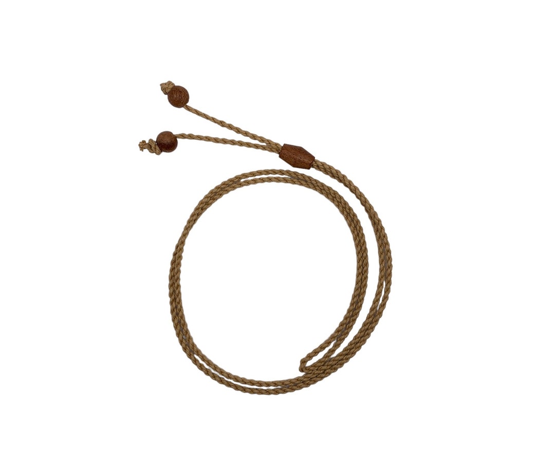 DIY Brown Adjustable Hemp Cord Rope Choker Necklace W/ Koa Wood Beads ...