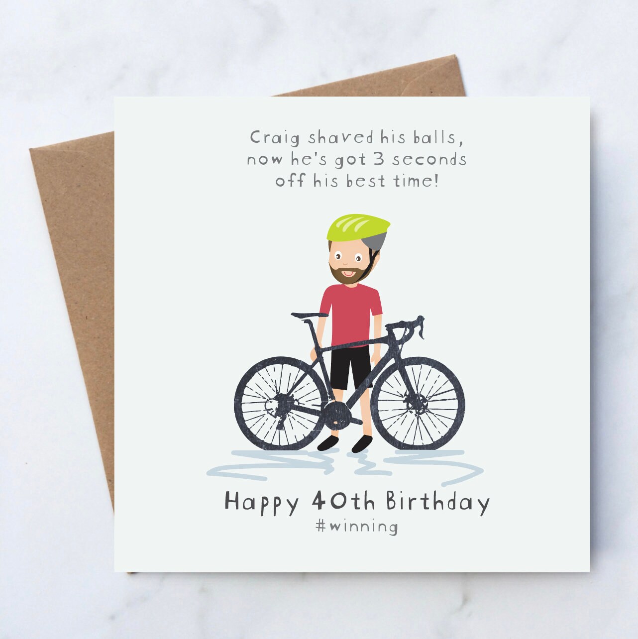 Funny Cycling Birthday Card Rude Bike Birthday Card | Etsy UK