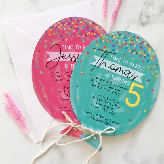 Invitaciones Con Globos Unicas Invitaciones Con Globos Eventos | Todo