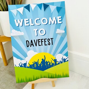 Festival Birthday Welcome Sign, Birthday Fest Sign, Birthday Party Sign ...