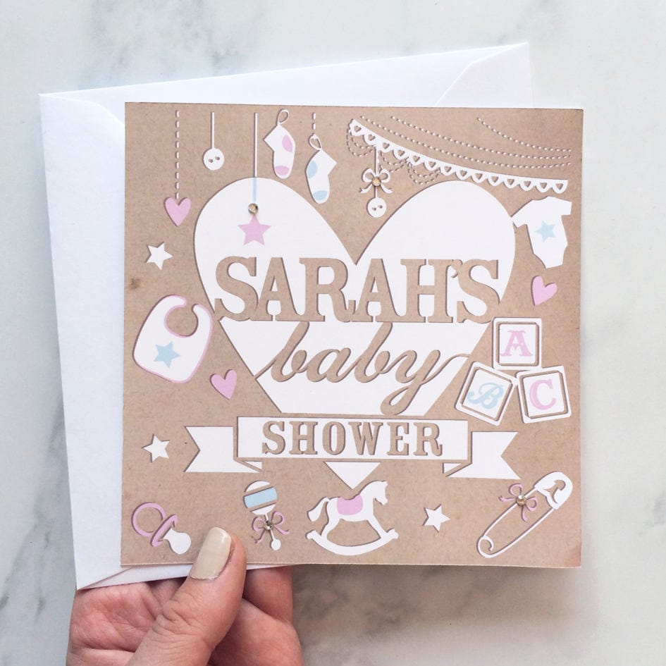 Baby Shower Card Personalised Baby Shower Card Card for a | Etsy