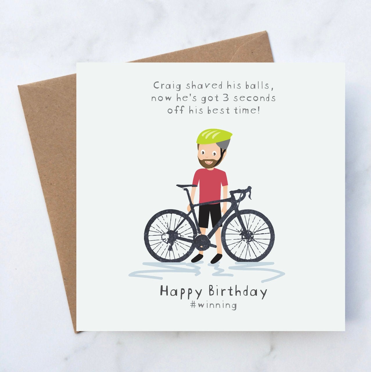 Funny Cycling Birthday Card Rude Bike Birthday Card - Etsy UK