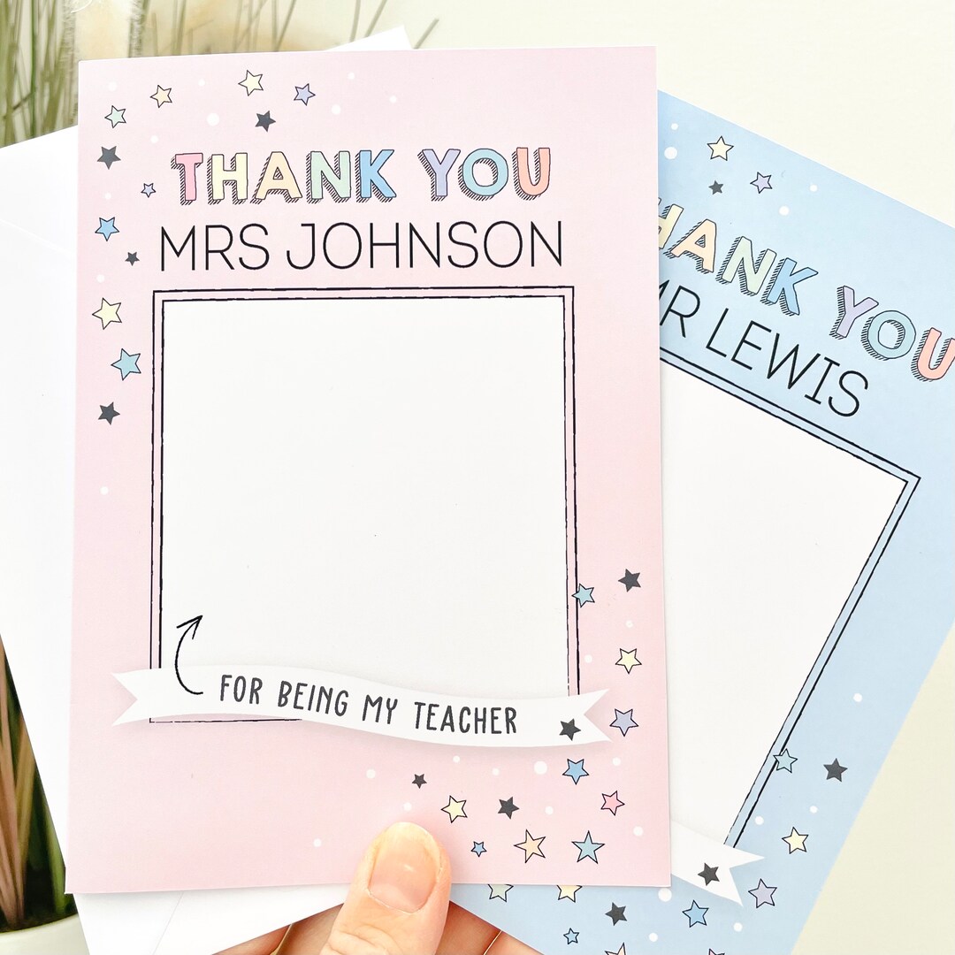 Thank You Teacher Card, Teacher Card, Fill in Blanks Teacher Card ...