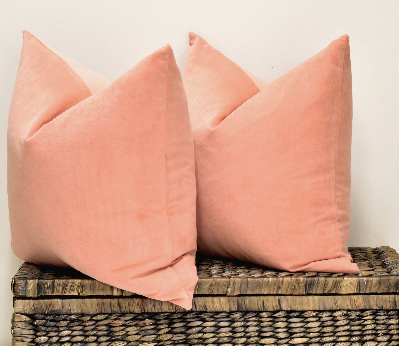 Coral Velvet Cushion Pink Coral Velvet Pillow Cover Soft Pink Throw ...