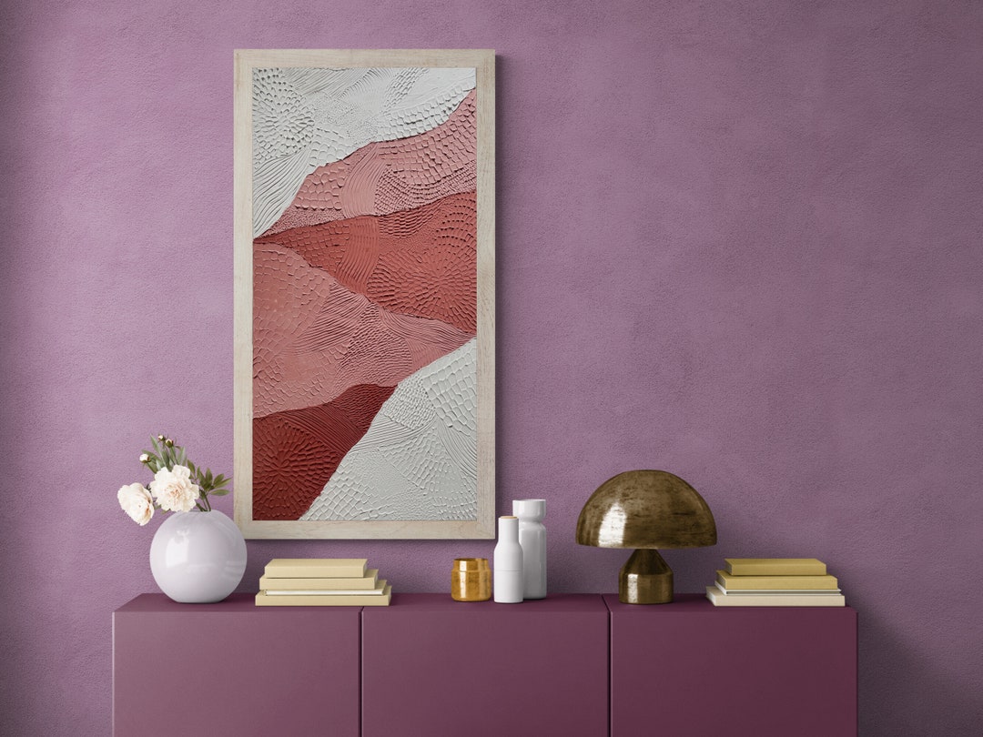 3D Textured Painting, Textured Wall Art Neutral Abstract Painting 3D ...