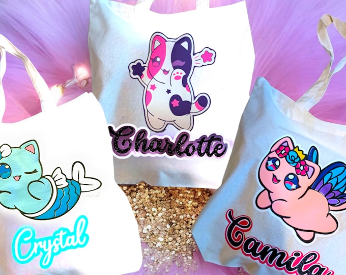Adorable Aphmau Meemeow Personalized Name Totes - Cute Cat Designs for ...