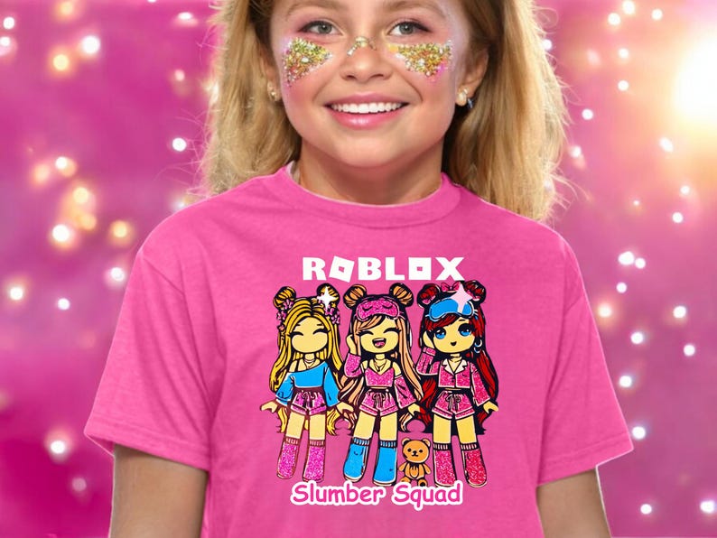 Roblox Slumber Party Shirt for Girls Cute Roblox Avatars Pink T-shirt ...