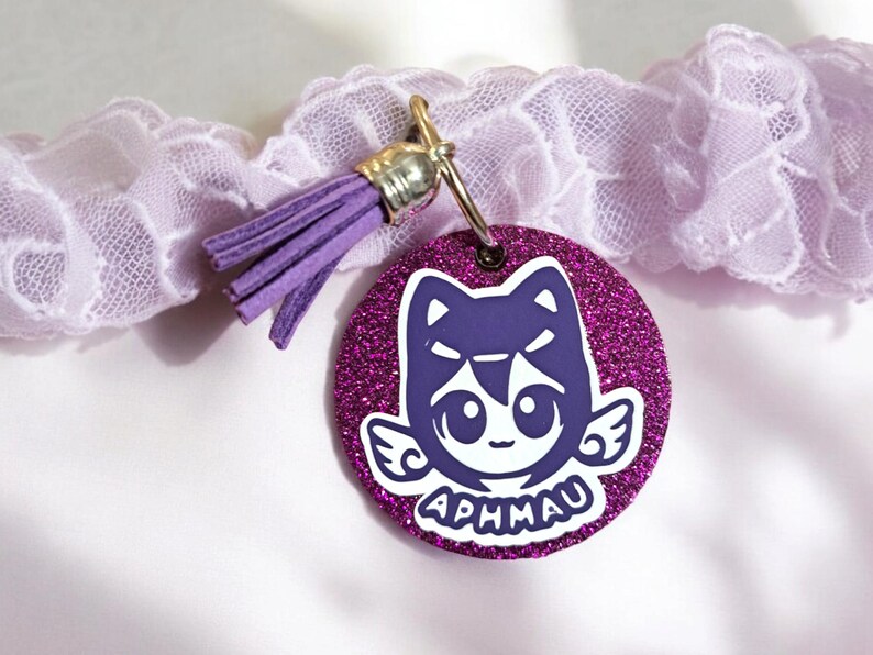 Personalized Aphmau Keychain With Name Purple Glitter HTV & Acrylic - Etsy