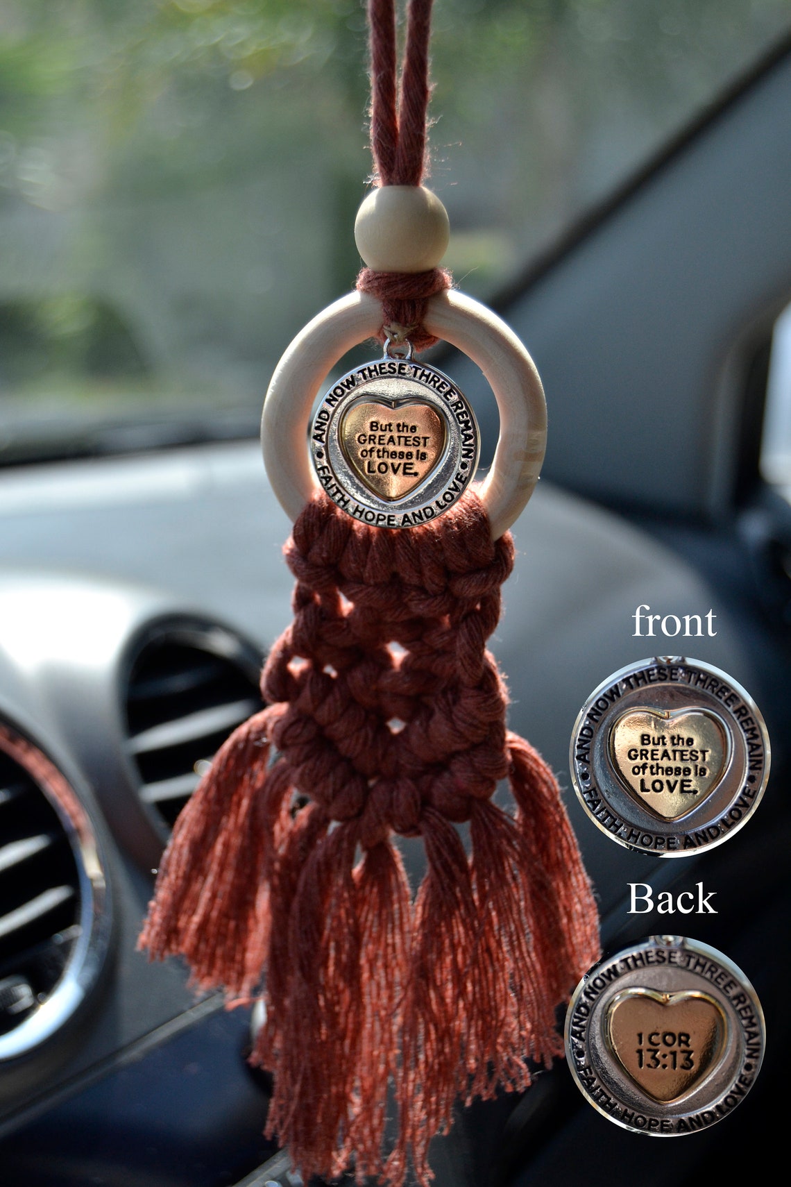 Christian Macrame Car Charms - Etsy