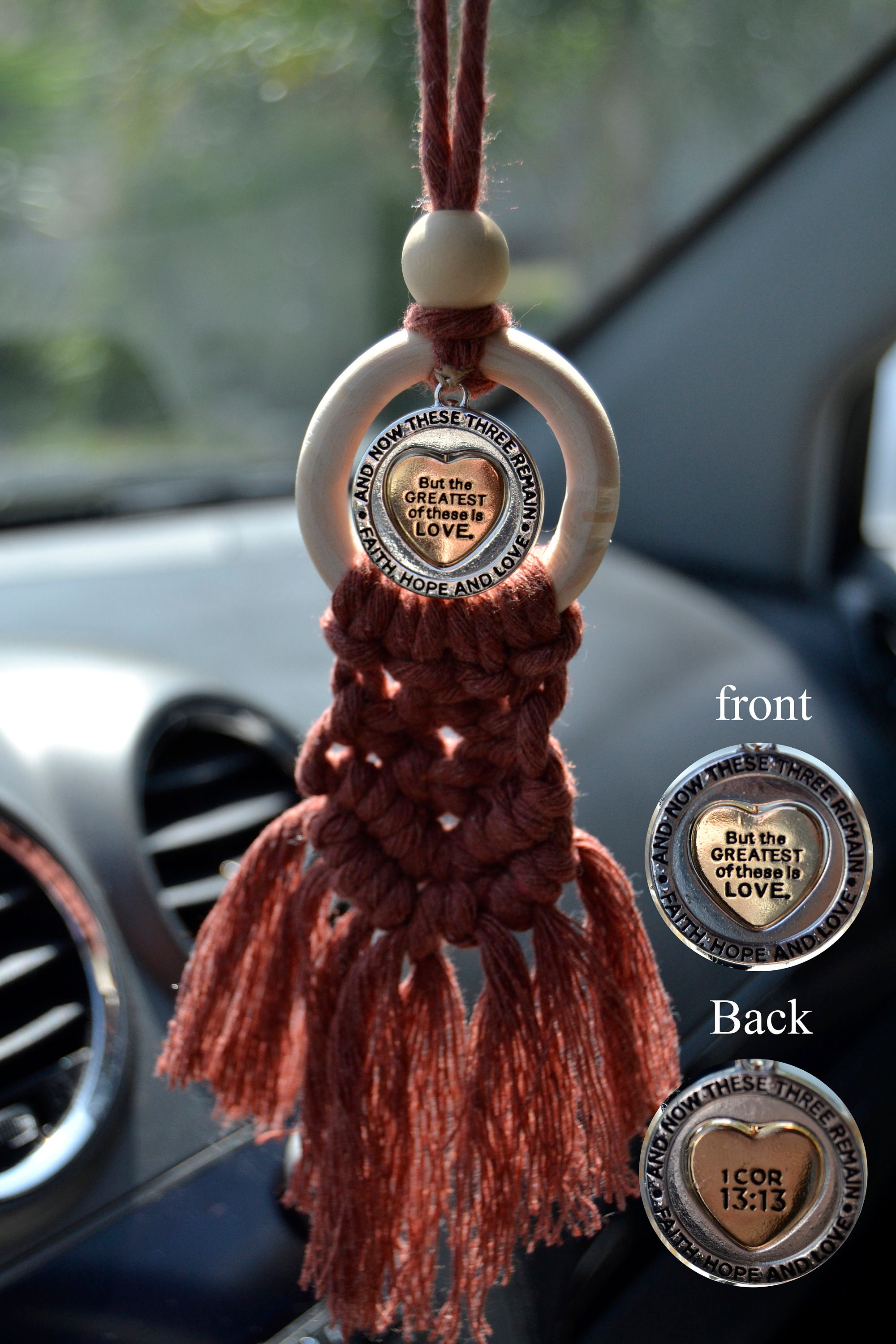 Christian Macrame Car Charms - Etsy