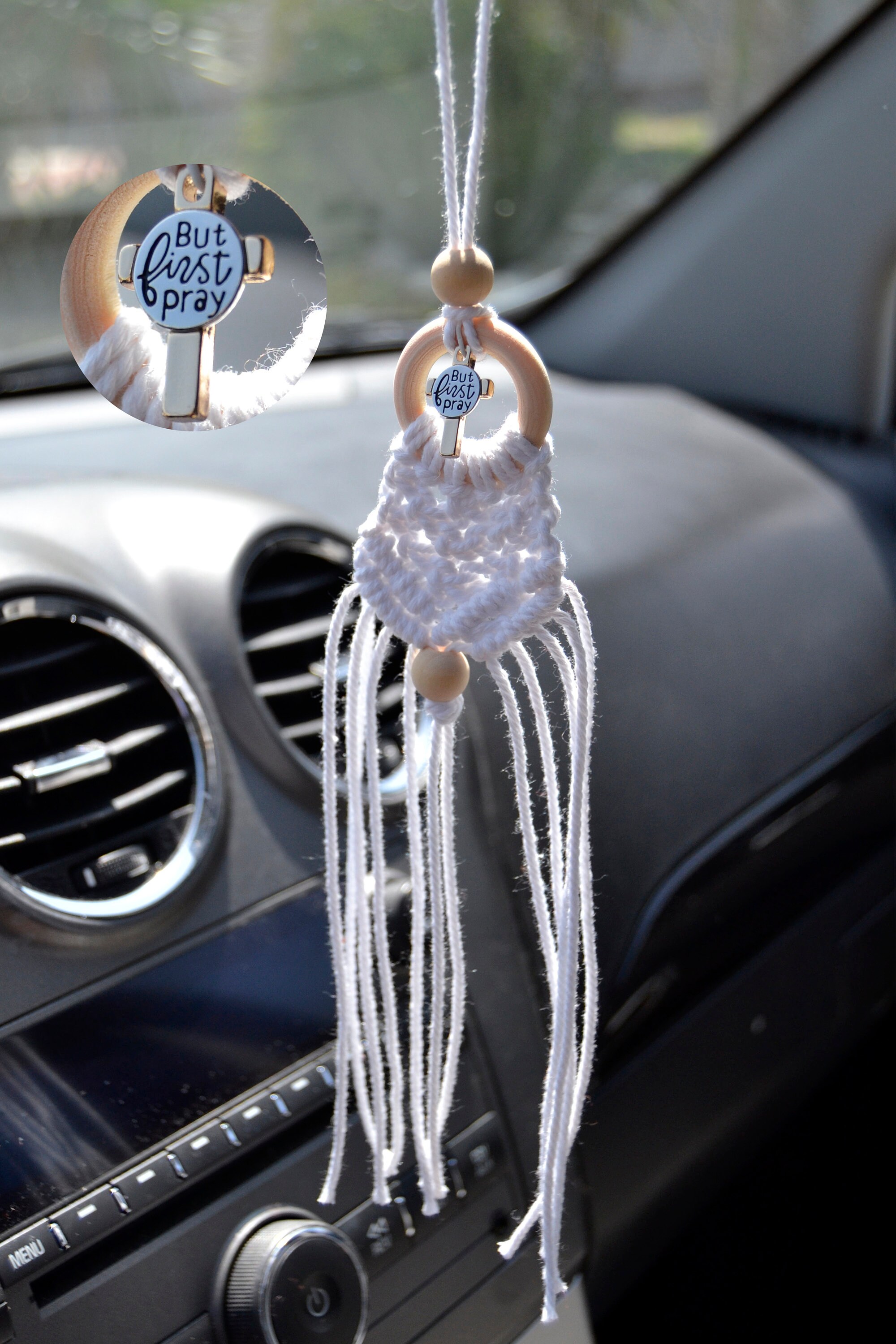 Christian Macrame Car Charms - Etsy