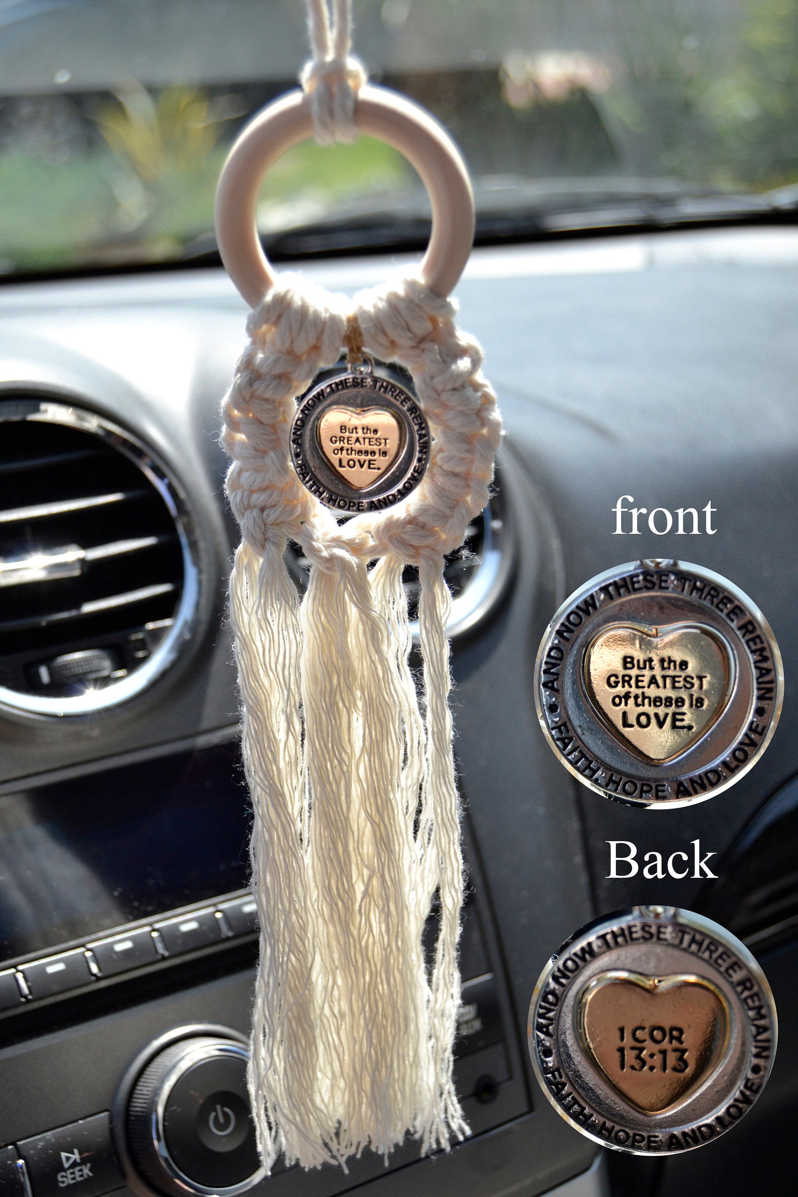 Christian Macrame Car Charms - Etsy