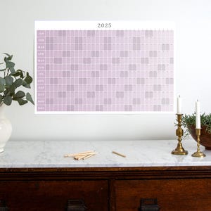 2025 Full Year Wall Calendar Large Yearly Wall Calendar, Colorful ...
