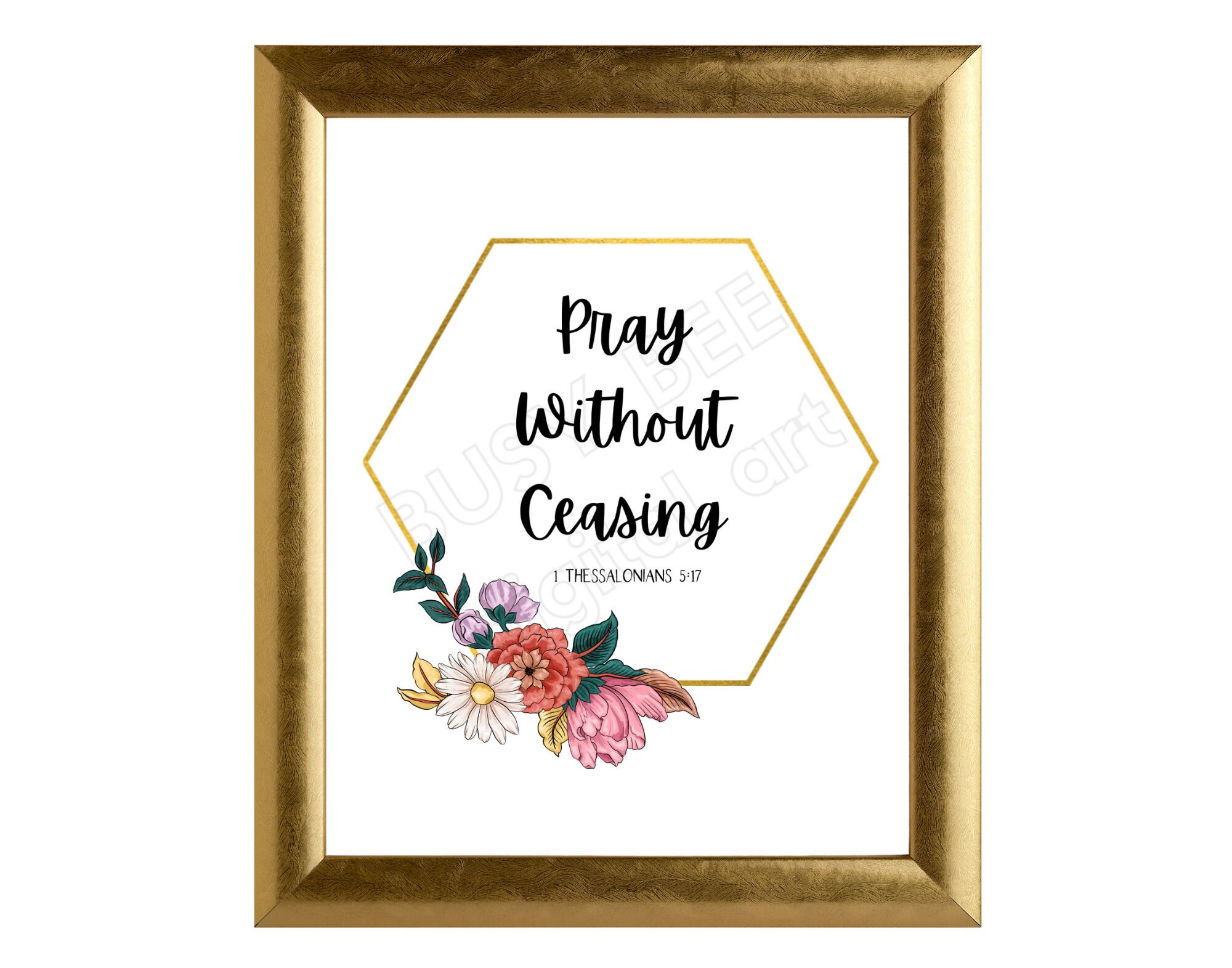 PRAY WITHOUT CEASING: Digital Download-8x10- Printable, Png, Pdf, Jpg ...
