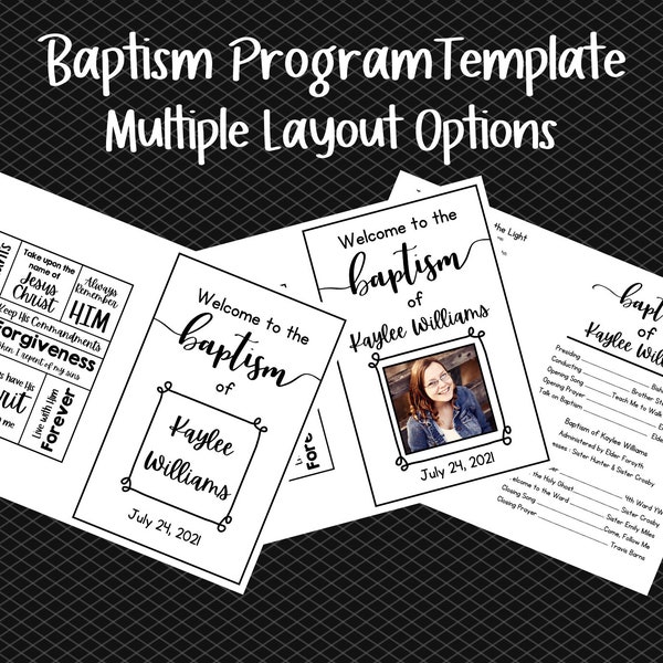 Adult Baptism Invitations - Etsy