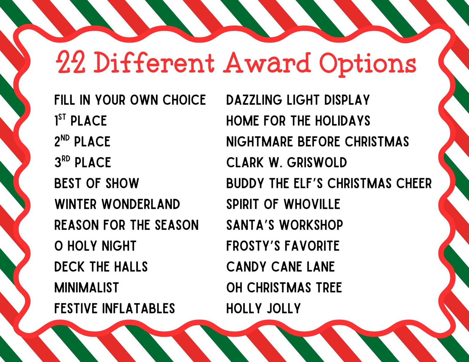 Christmas Decorating Contest Awards/certificates/ Neighborhood/yard ...