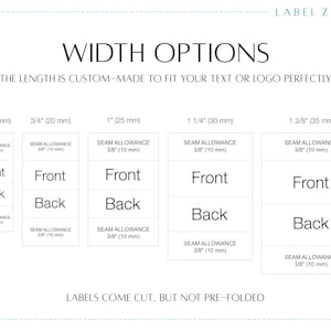 Custom Black Labels, Ink: White, Gold or Silver, Fold Over Satin ...