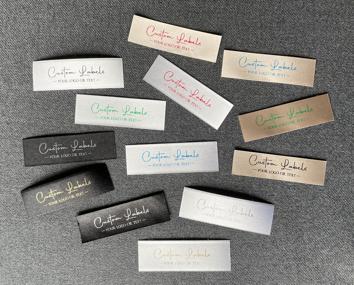 Sew on Clothing Labels Custom Satin Logo Tags - Etsy