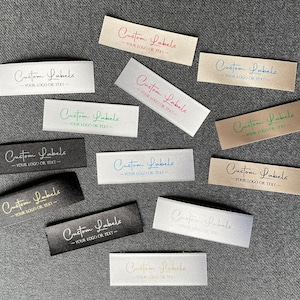 Sew on Clothing Labels, Custom Satin Logo Tags - Etsy