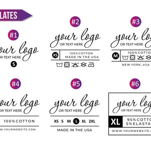Custom Tag-less Labels + 25 Extra, Size: 2 1/2" X 2" (63 Mm X 50 Mm) - Etsy