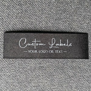 Black Satin Custom Labels on a Roll, 500-5000 per Roll Uncut Black ...