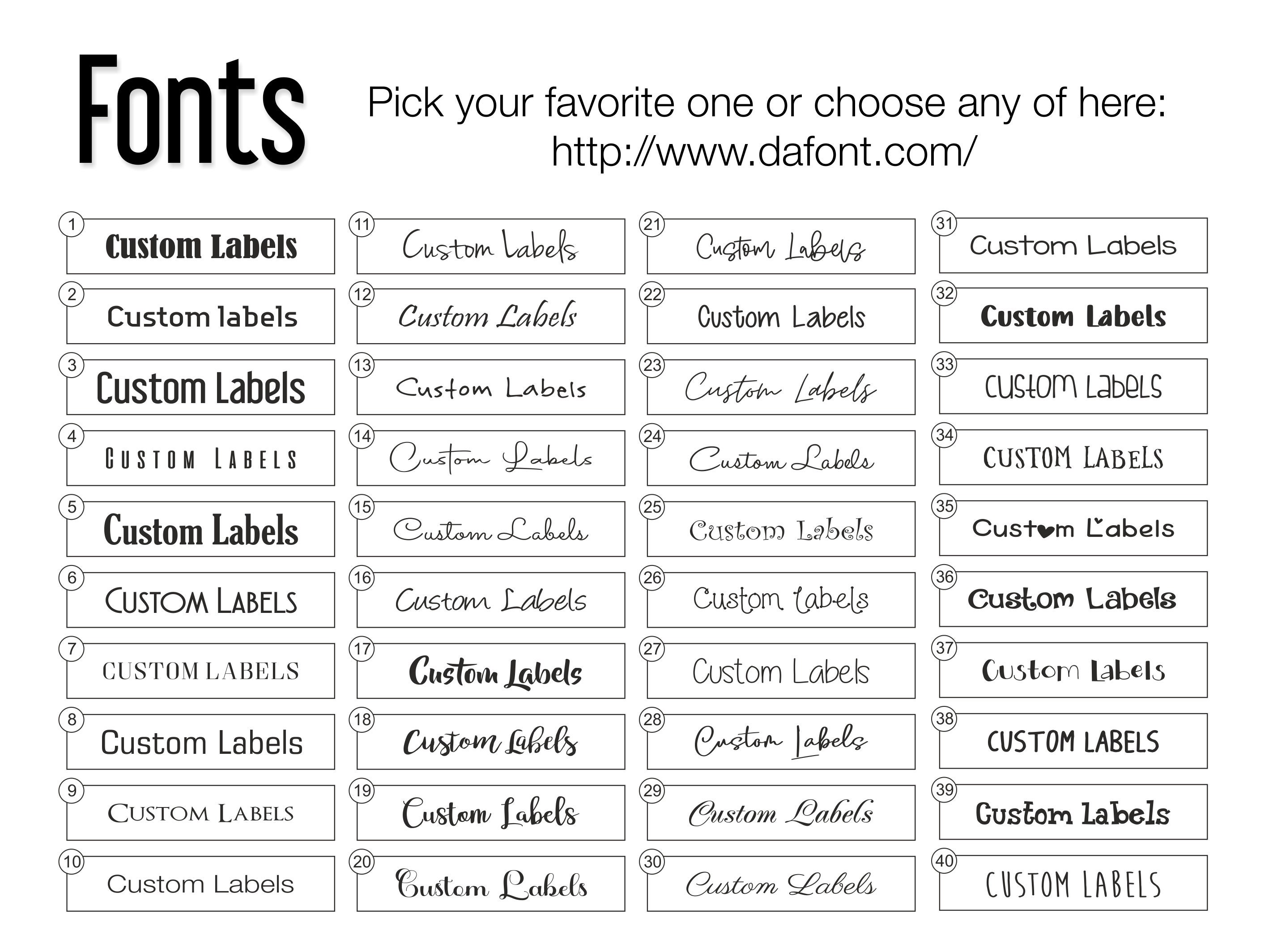Custom Black Labels Ink: White Gold or Silver Fold Over - Etsy