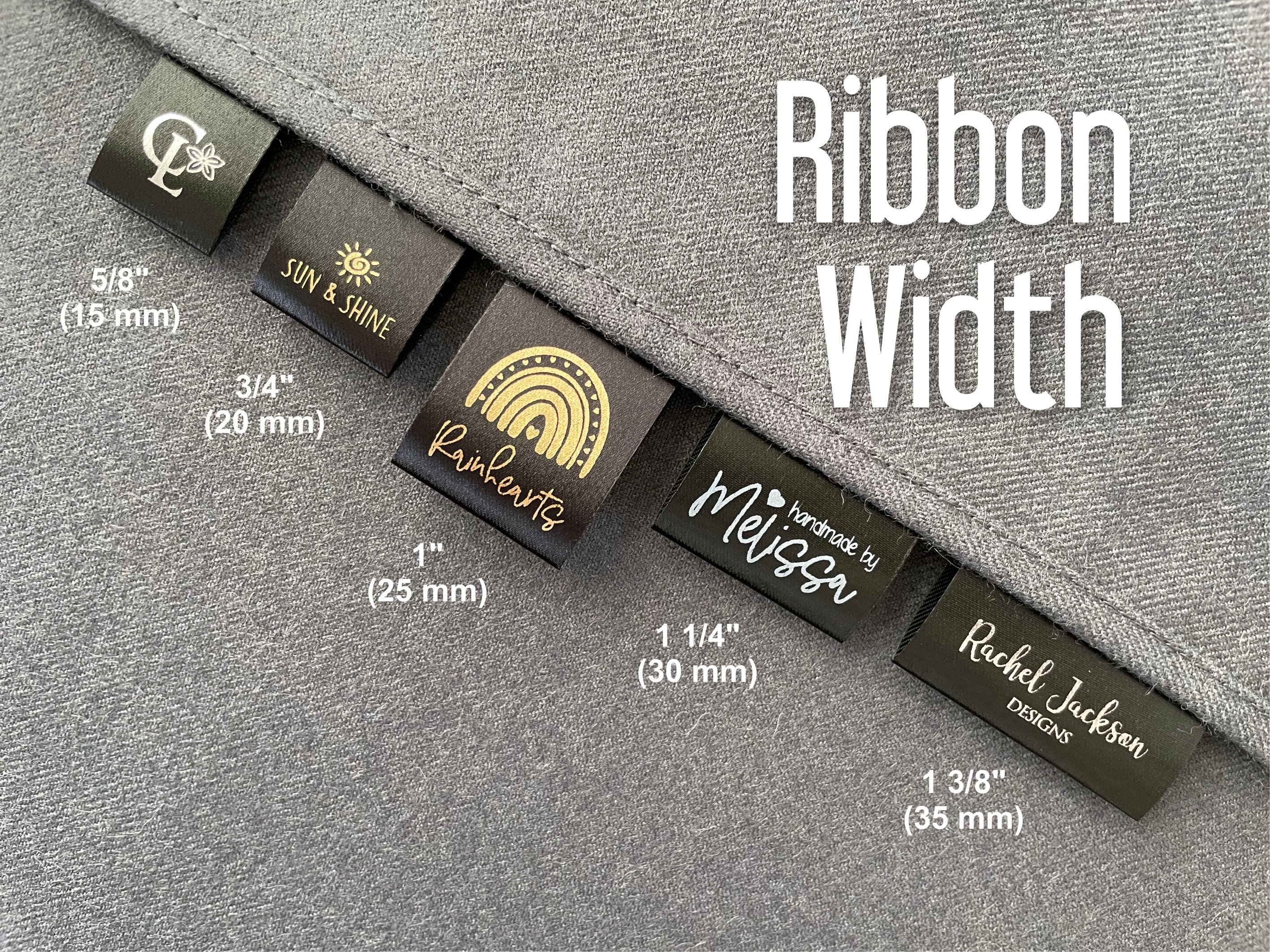 250 Black Clothing Labels Custom Satin Tags for Clothes Scrunchies T shirts Bandanas Purses Bags Blankets Swimwear Hats Etsy