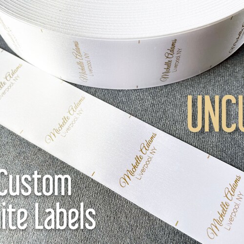 Custom White Labels Ink: Black Red Blue Green Gold or - Etsy
