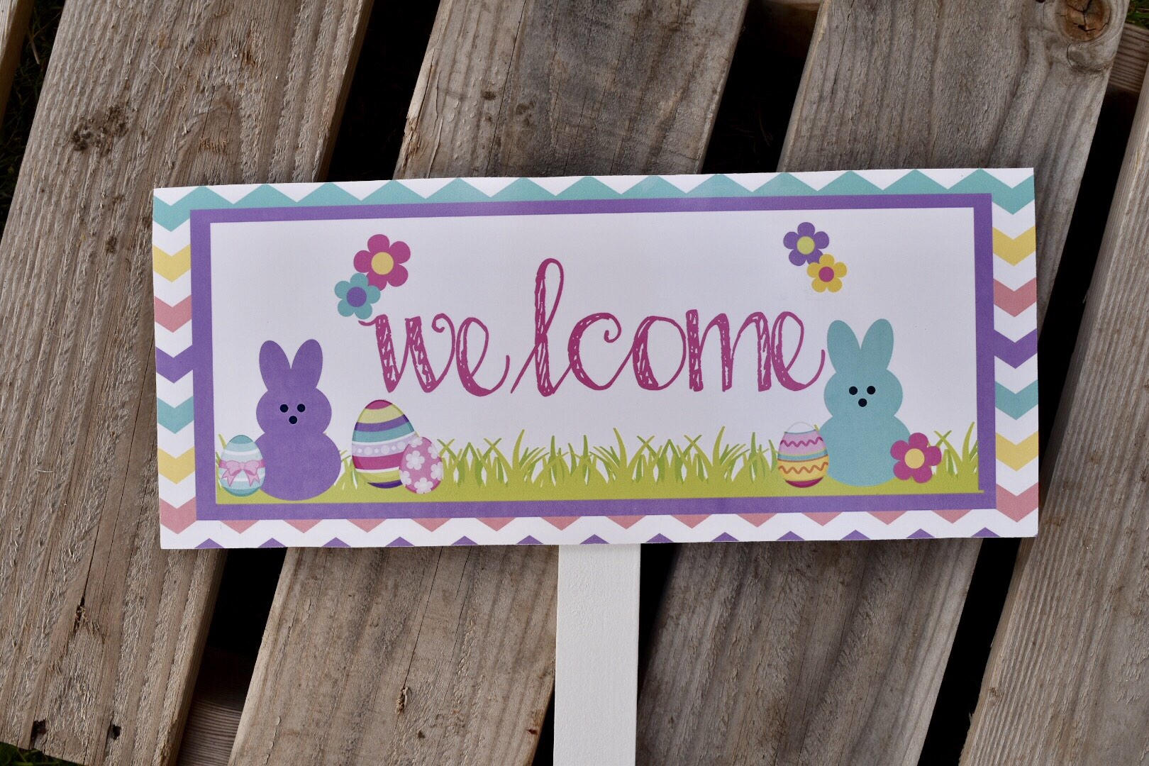Easter Yard Signs! Welcome or Happy Easter Sign! - Etsy
