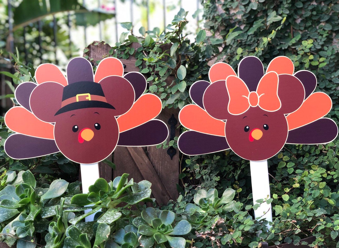 Mouse Ears Thanksgiving Turkeys Yard Decorations - Etsy