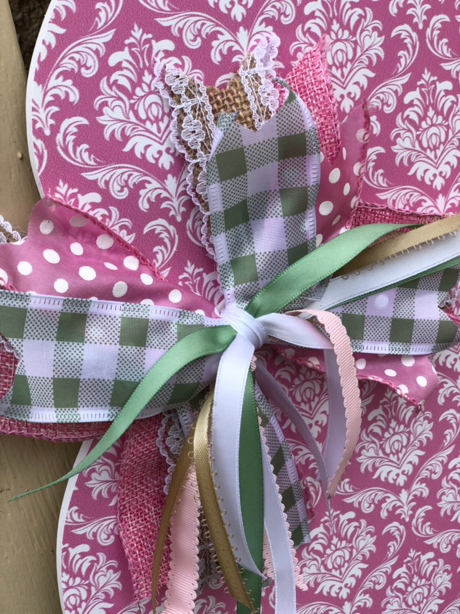 Shabby Chic Peep Door Hang With an Adorable Decorative Bow for Your ...