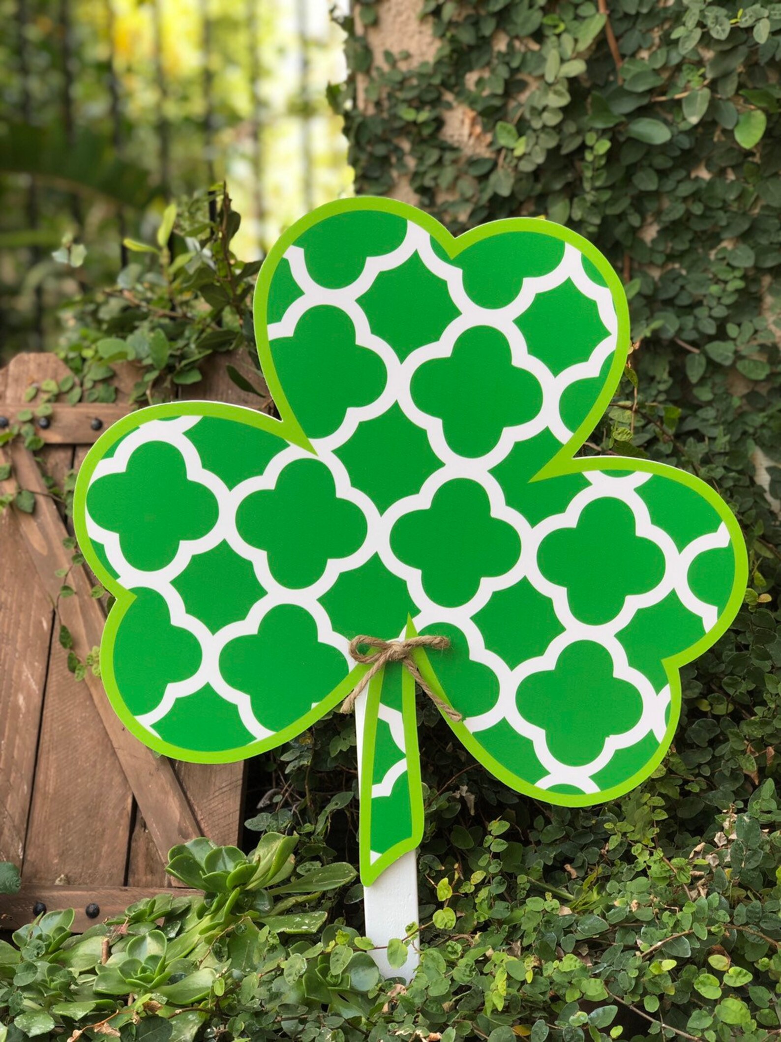 St. Patricks Day Shamrock Yard Decor | Etsy