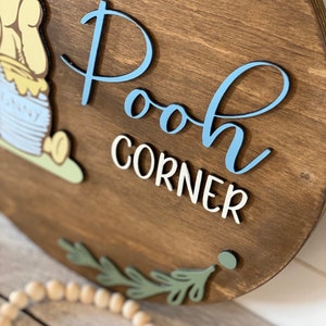 Customized Door Sign 12 Inches Wide X 1/2 Thick Round Vintage Winnie ...