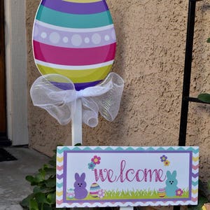 Easter Yard Signs! Welcome or Happy Easter Sign! - Etsy