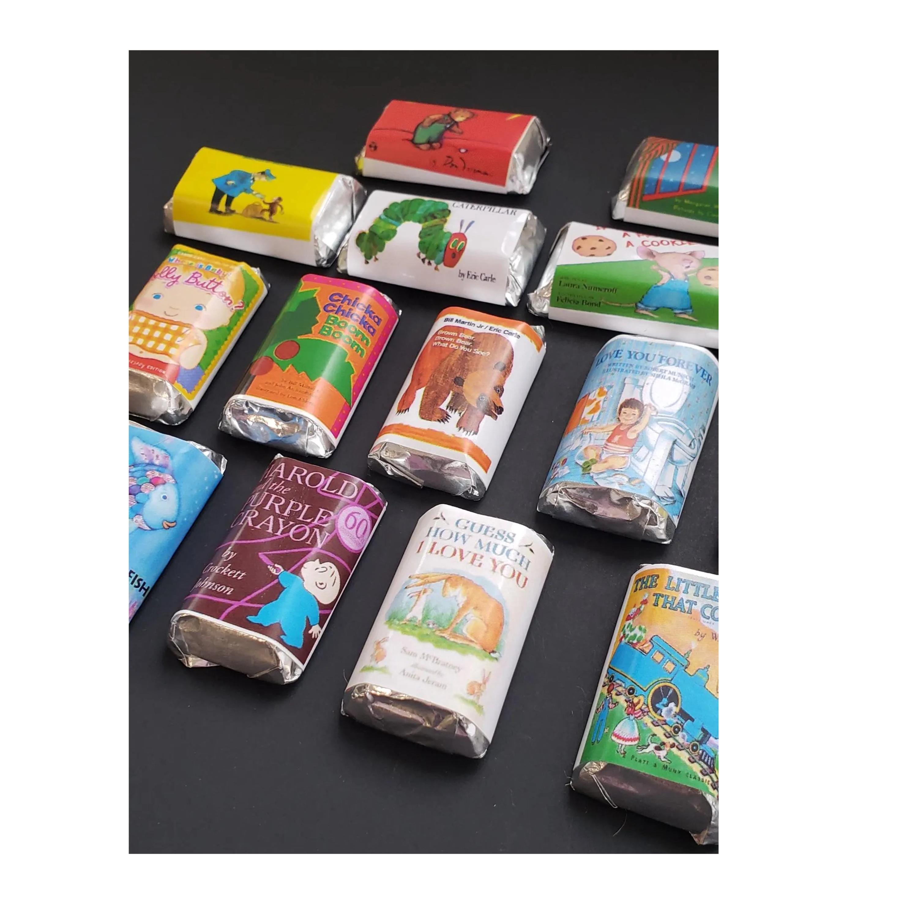Mini Candy Bar Wrappers, Children's Books, Baby Shower /1st Bdayfavors ...