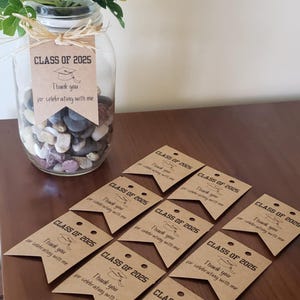 Graduation Centerpiece Tags for Class of 2025 Grad Party Decor. Just ...