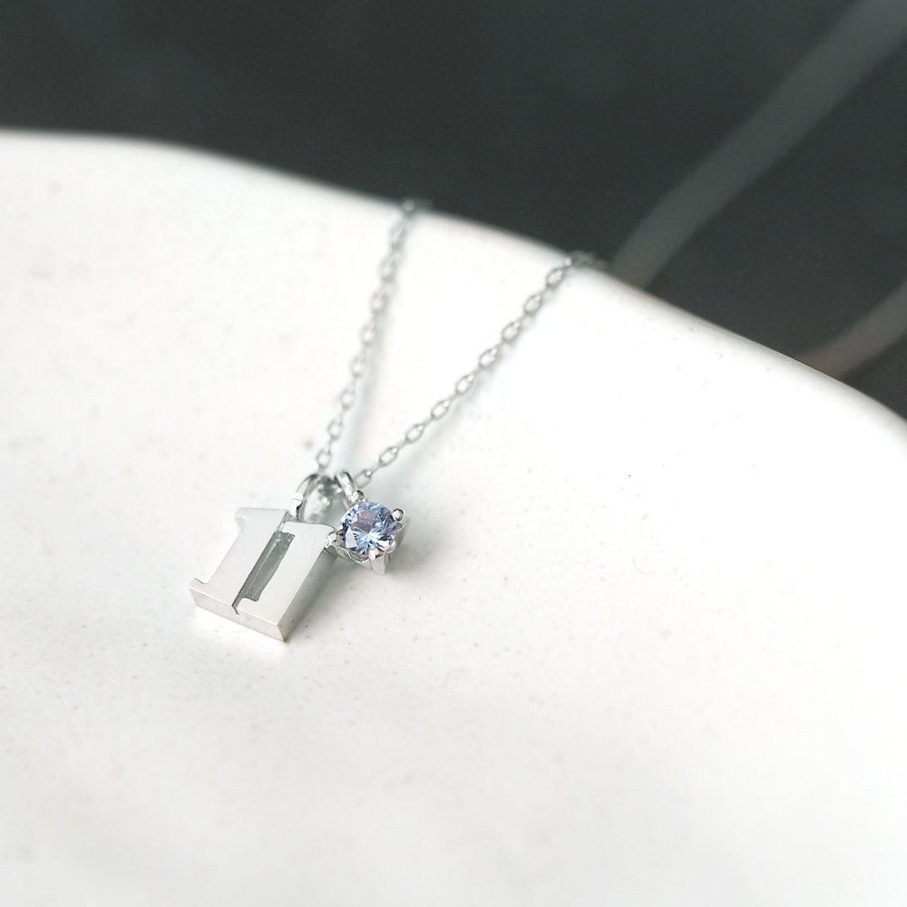 Number 11 Necklace Topaz Necklace 925 Sterling Silver Dainty Necklace ...
