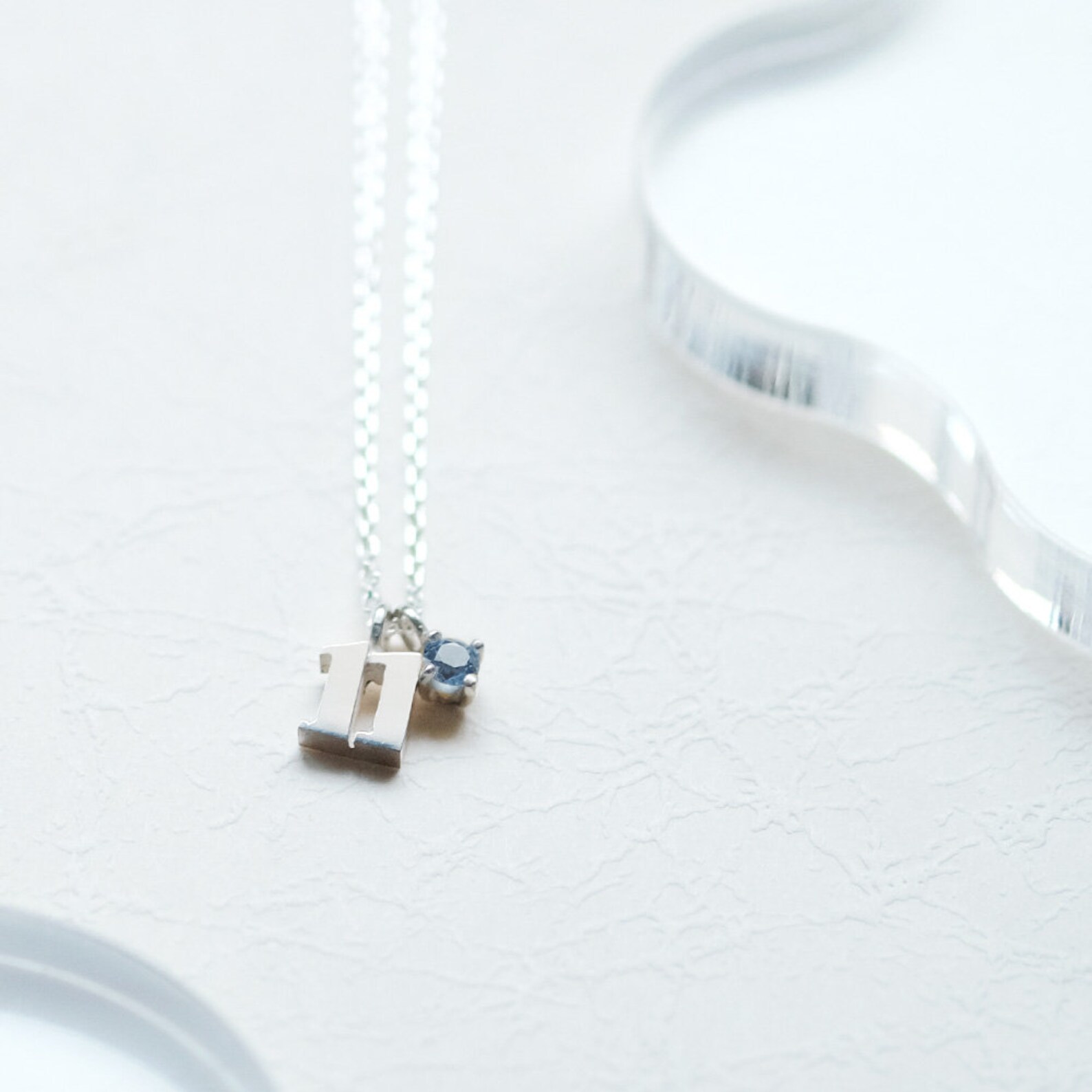 Number 11 Necklace Topaz Necklace 925 Sterling Silver Dainty Necklace ...